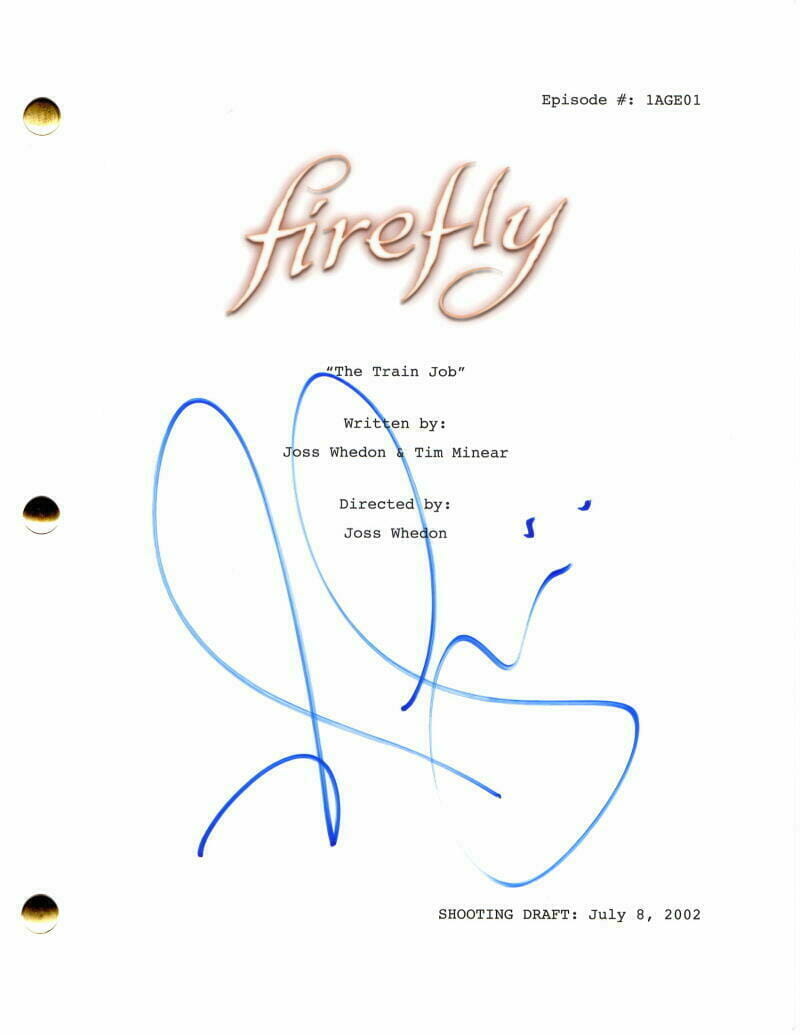 NATHAN FILLION SIGNED AUTOGRAPH FIREFLY FULL PILOT SCRIPT - CAPT MAL ...