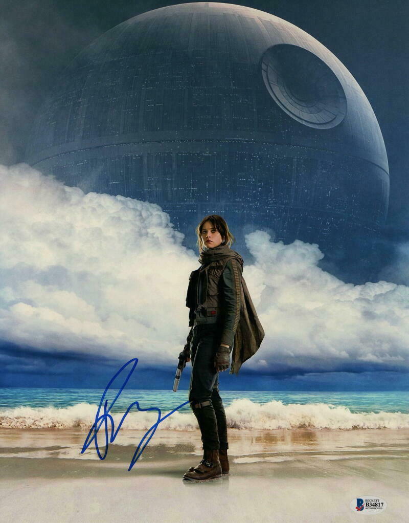 FELICITY JONES SIGNED AUTOGRAPH 11x14 PHOTO - ROGUE ONE: A STAR WARS ...