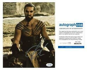 Jason Momoa "Game of Thrones" AUTOGRAPH Signed 'Khal Drogo' 8x10 Photo ...