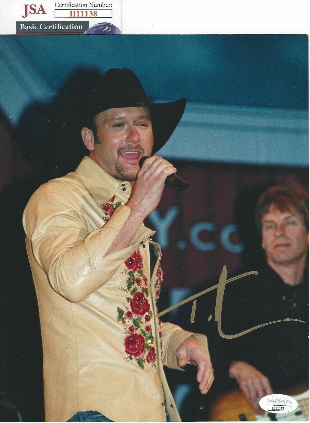 TIM MCGRAW Signed Autograph Photo 8x10 JSA Country Music Opens in a new ...