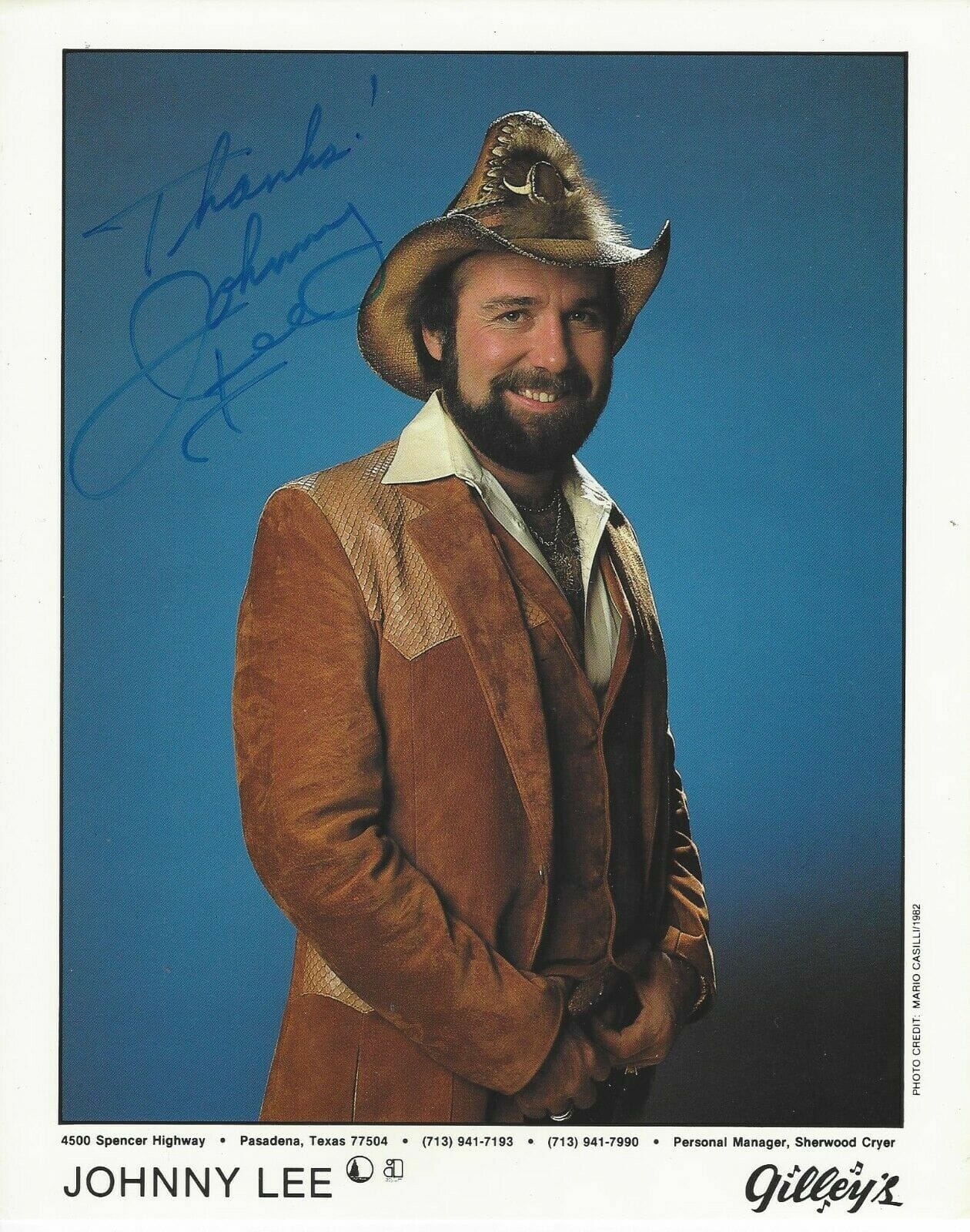 JOHNNY LEE Signed Autograph 8x10 Photo Opens in a new window or tab ...