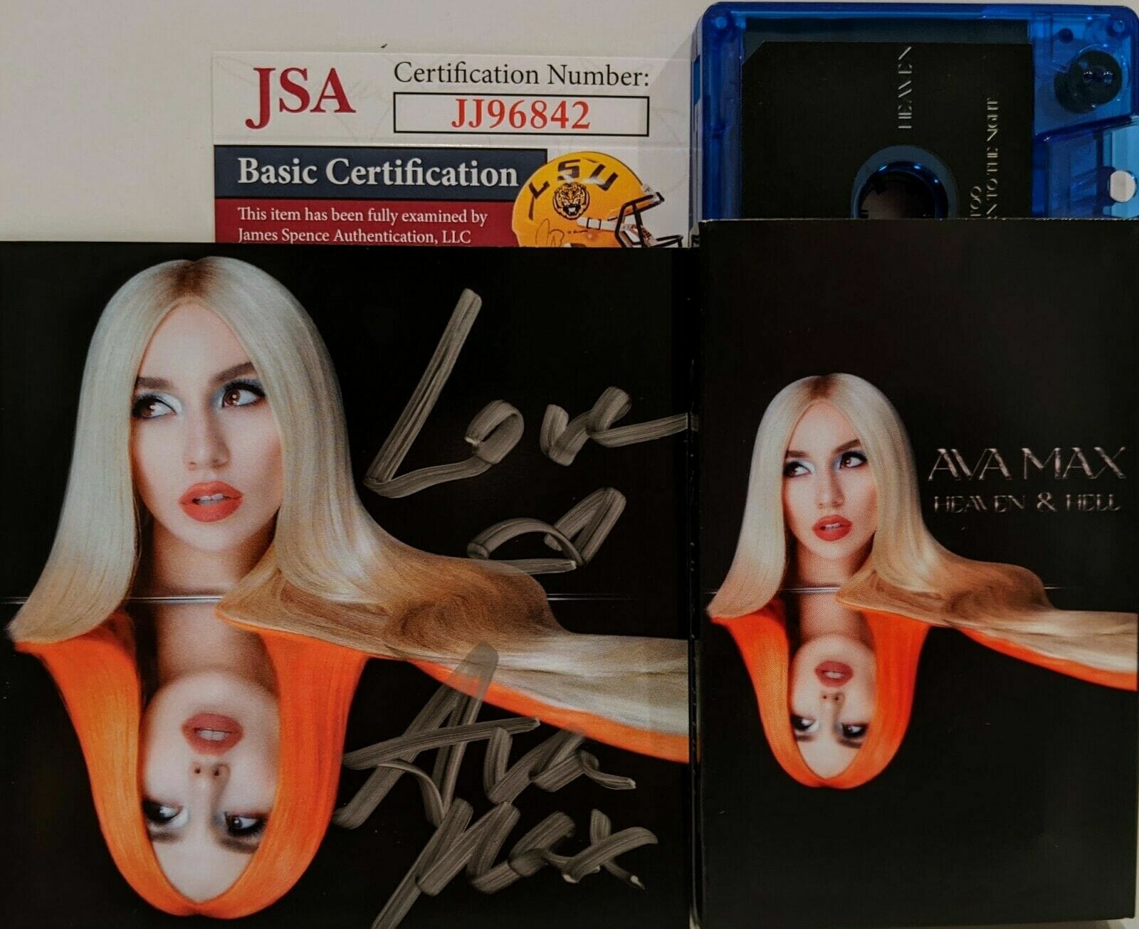 AVA MAX Signed Autograph CD Cover insert w/ Blue Cassette "Heaven ...