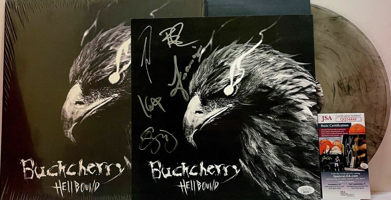 BUCKCHERRY Signed Autograph Poster LP "Hellbound" Smoke Grey Vinyl Lp ...