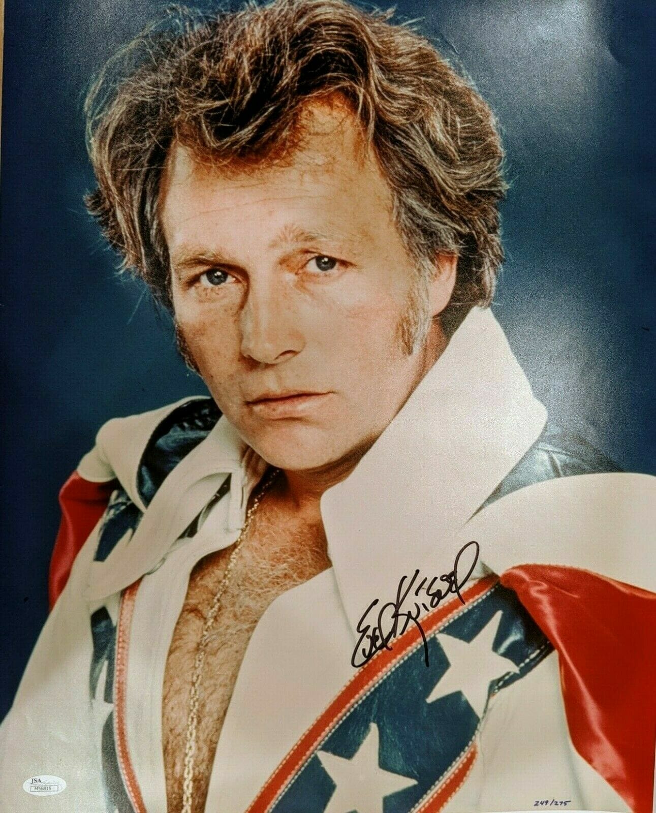 EVEL KNIEVEL Signed Autograph 16x20 Photo #249 out of 275 Stuntman JSA ...