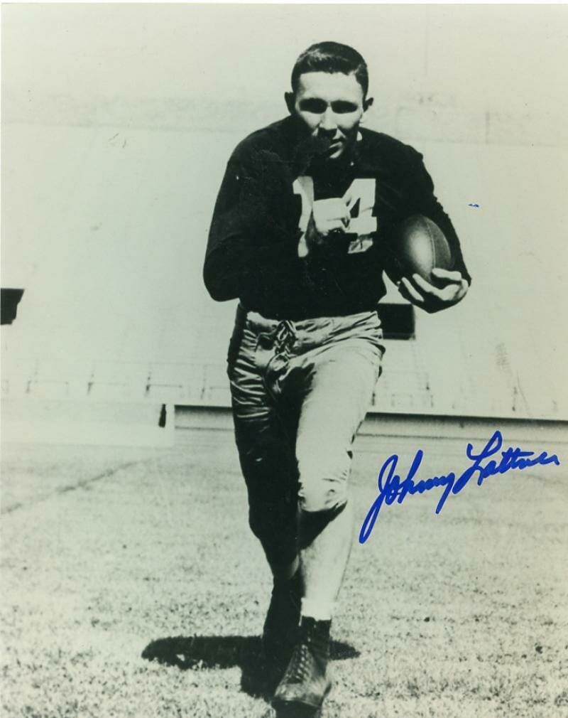 JOHNNY LATTNER NOTRE DAME SIGNED 8X10 PHOTO | Autographia