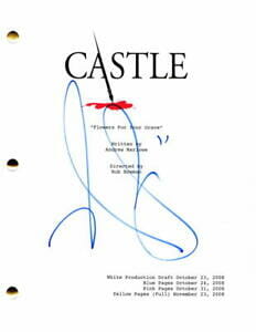 NATHAN FILLION SIGNED AUTOGRAPH CASTLE PILOT SCRIPT - RICHARD CASTLE ...