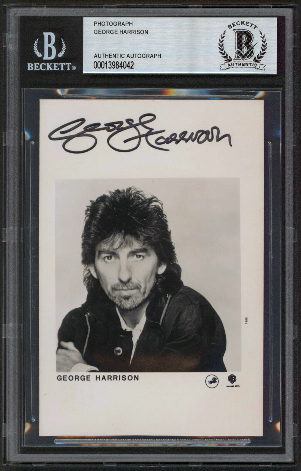 George Harrison Beatles Authentic Signed Black & White 3.5x525 Photo ...