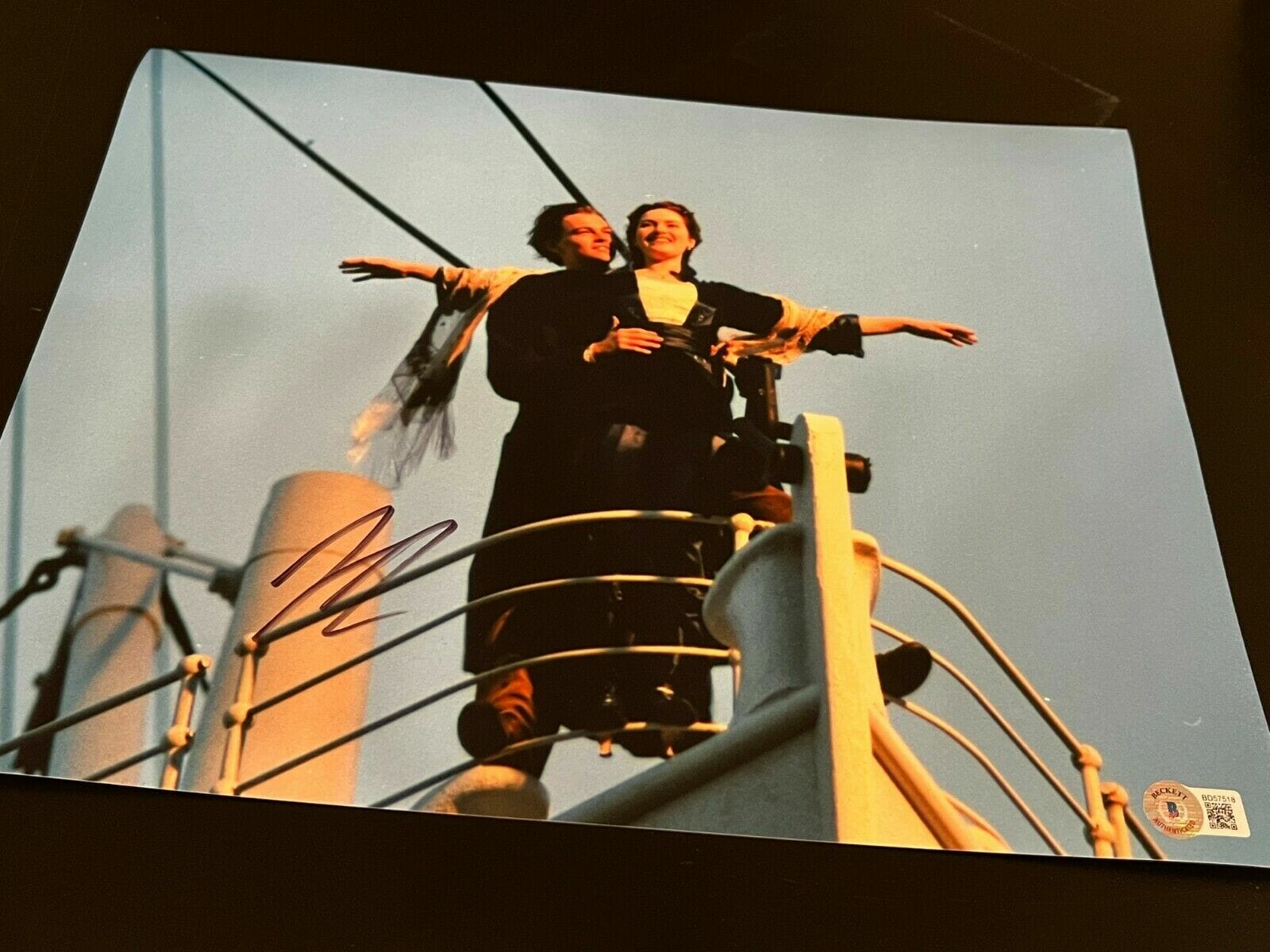 LEONARDO DICAPRIO SIGNED AUTOGRAPH 11x14 PHOTO TITANIC ICONIC SHOT ...