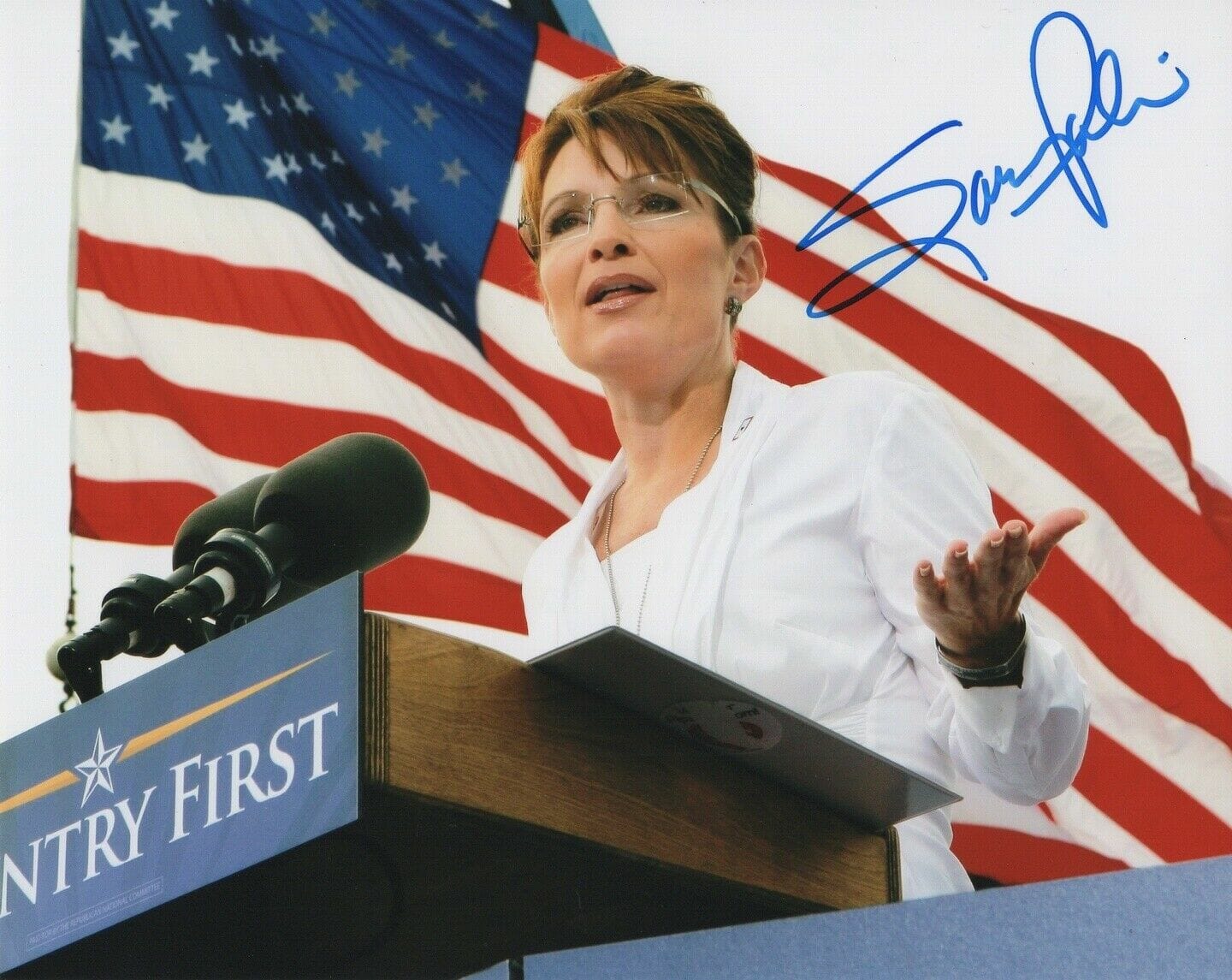 Sarah Palin Signed 8x10 Photo Alaska Governor 7 COA | Autographia