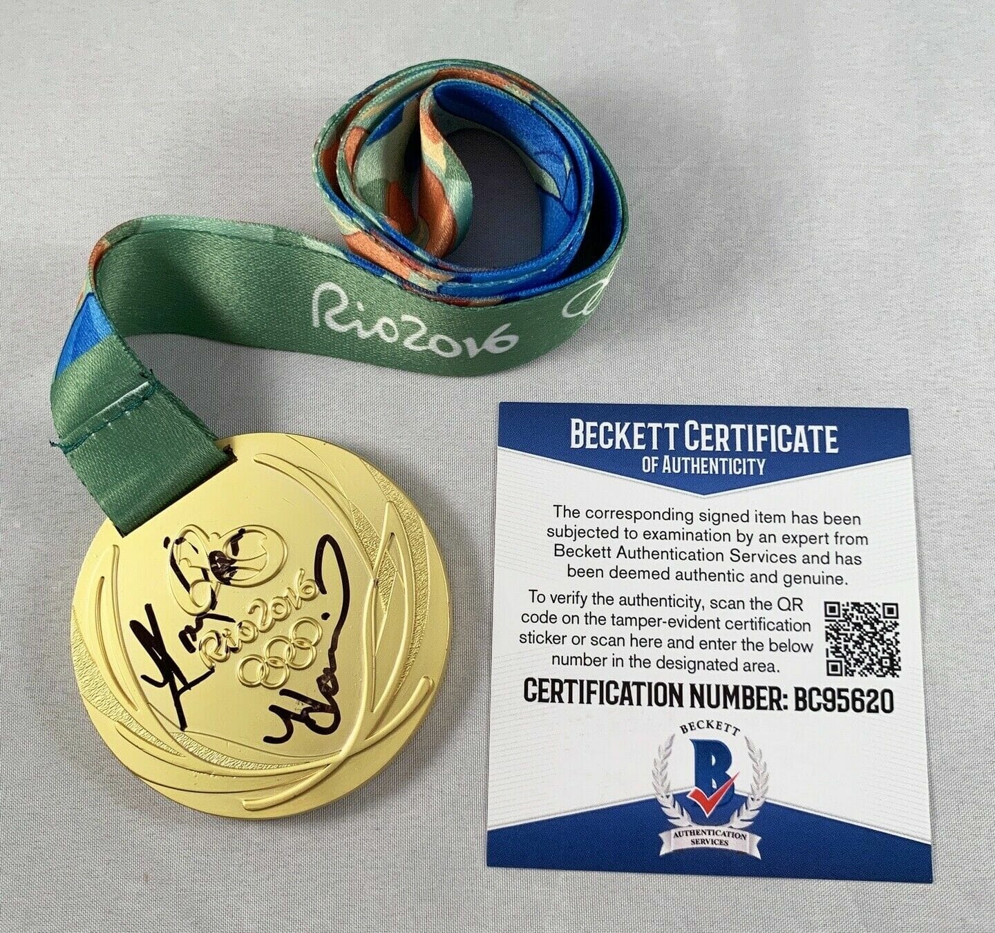 Kayla Harrison Signed 2016 Replica Rio Olympics Gold Medal Beckett BAS ...