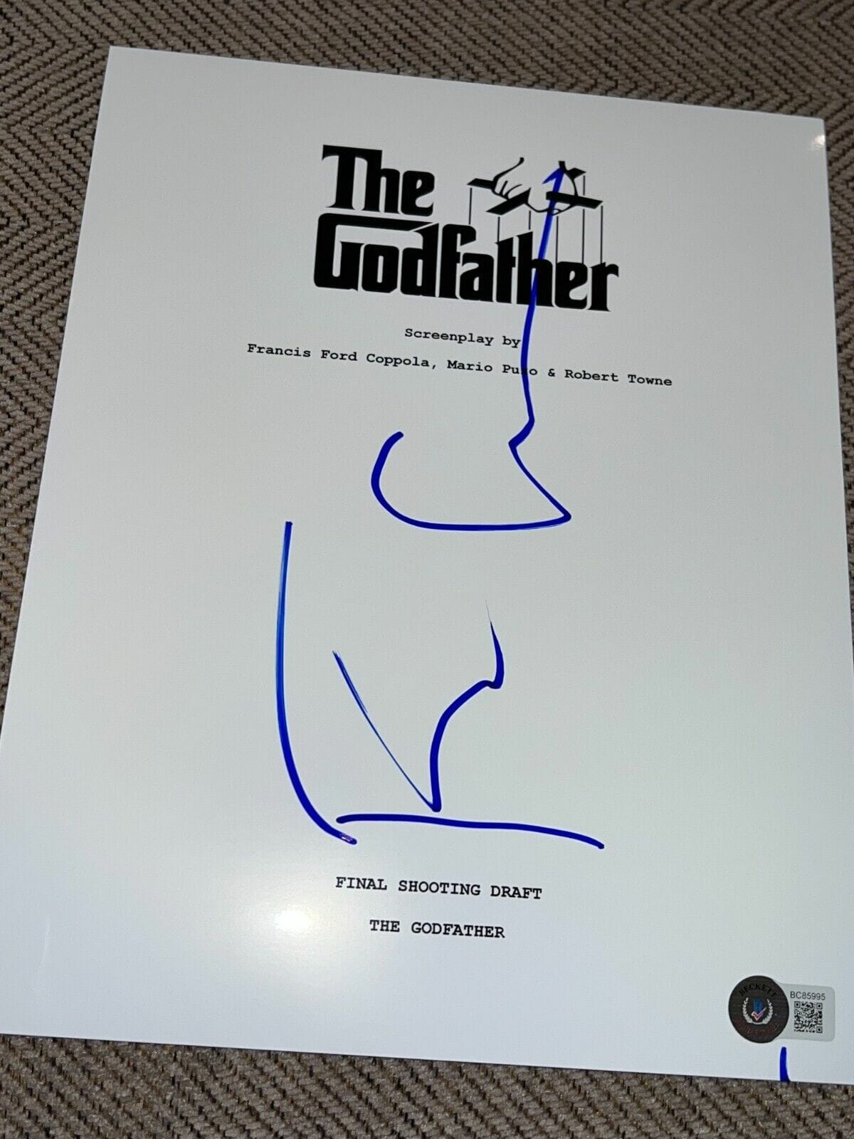 FRANCIS FORD COPPOLA SIGNED AUTOGRAPH MOVIE SCRIPT THE GODFATHER ...