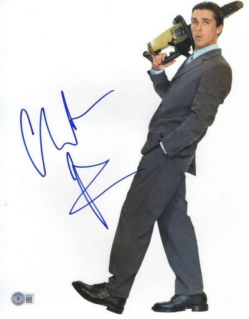 CHRISTIAN BALE SIGNED 11X14 PHOTO AMERICAN PSYCHO AUTHENTIC AUTOGRAPH ...