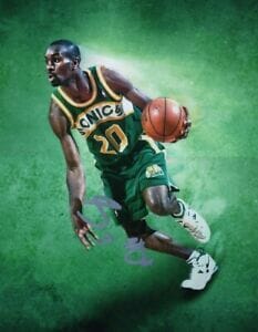 Seattle Supersonics Gary Payton Signed 11x14 Photo COA | Autographia