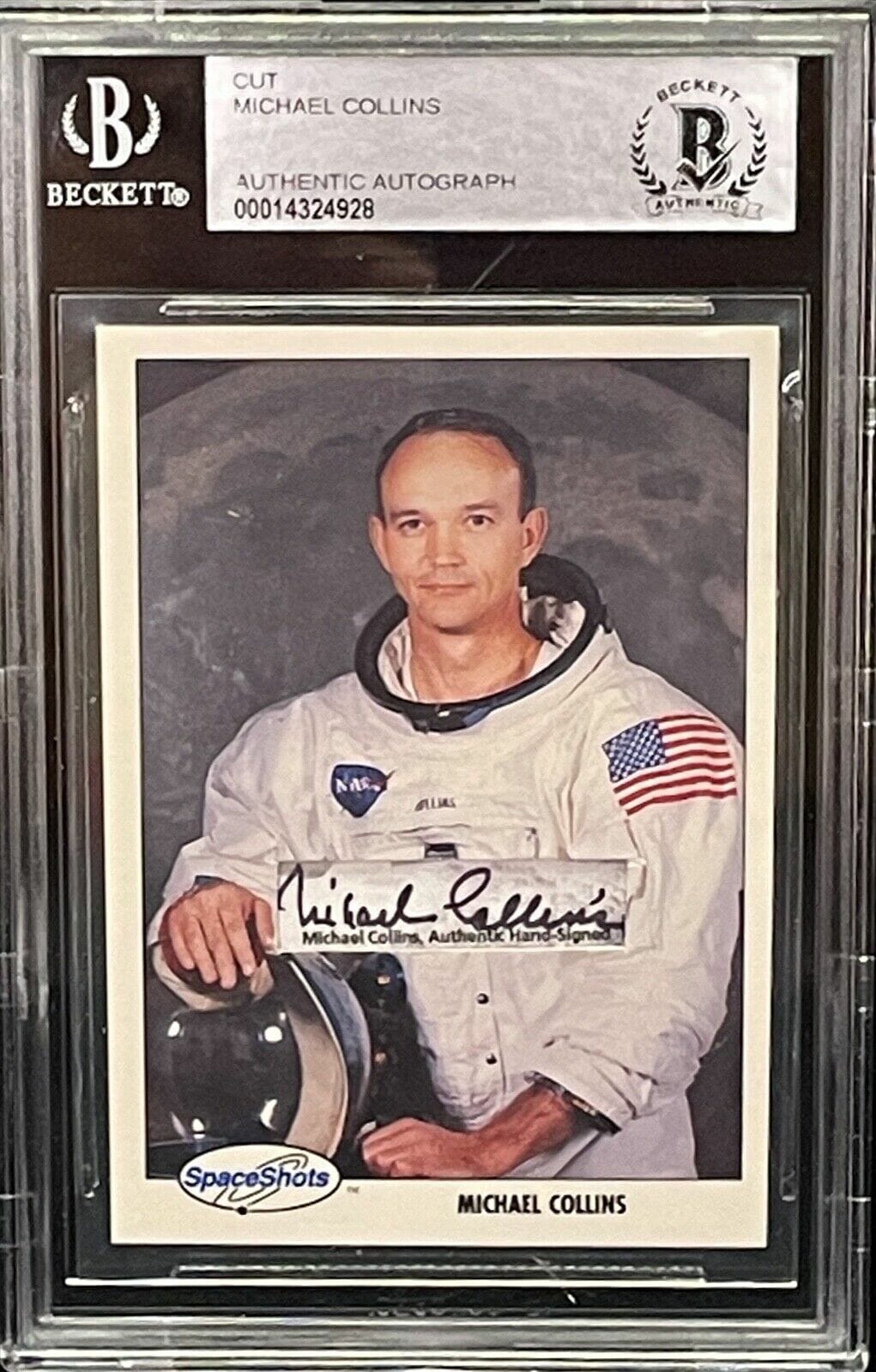 MICHAEL COLLINS Signed Autograph Trading Card Moon Pilot NASA BAS ...