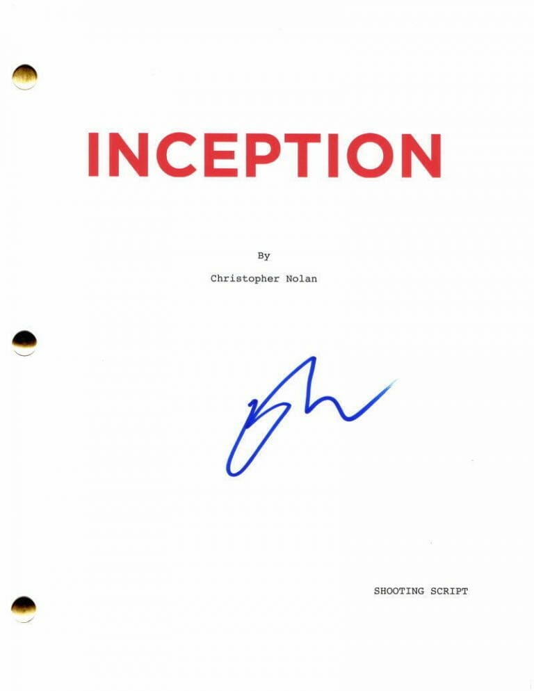 ELLIOT PAGE SIGNED AUTOGRAPH INCEPTION FULL MOVIE SCRIPT - ELLEN PAGE ...