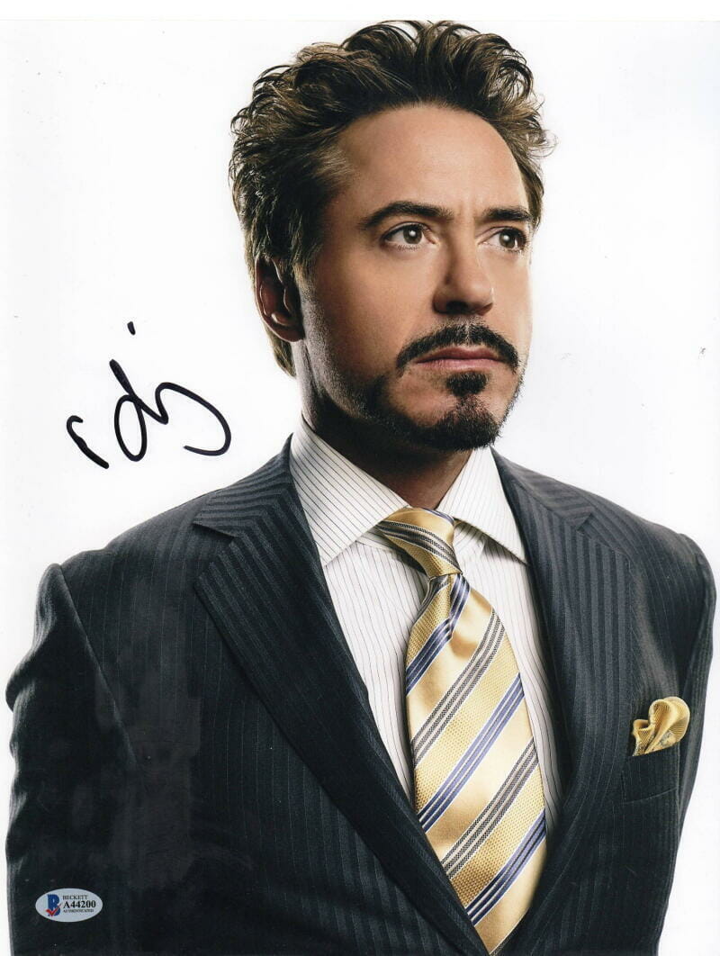 ROBERT DOWNEY JR SIGNED 11X14 PHOTO IRON MAN AUTHENTIC AUTOGAPH BECKETT ...