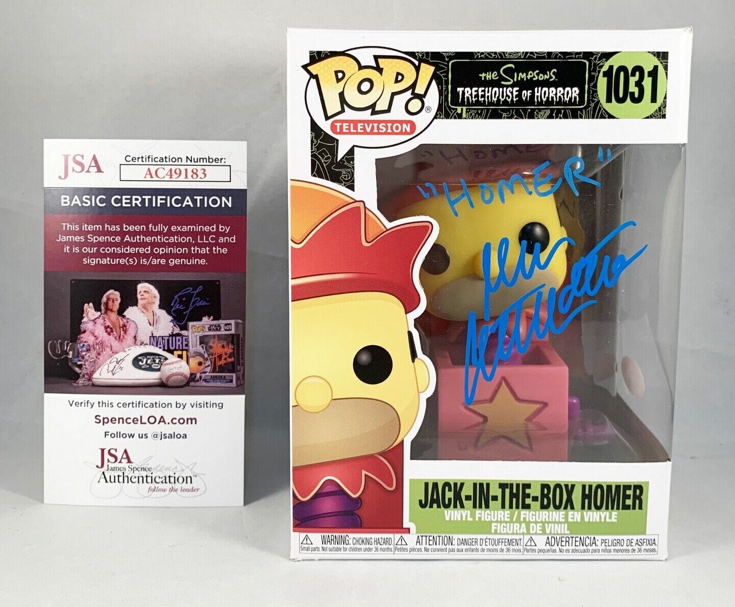 Dan Castellaneta Signed Funko Pop JSA Jack-In-The-Box Homer Simpsons ...