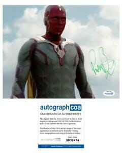 Paul Bettany "Avengers: Infinity War" AUTOGRAPH Signed 'Vision' 8x10 ...