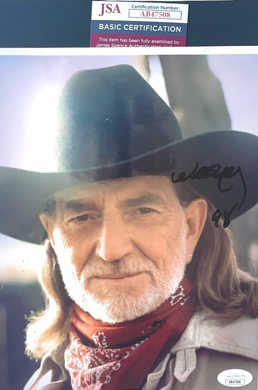 WILLIE NELSON Signed Autograph 8x10 Color Photo JSA | Autographia