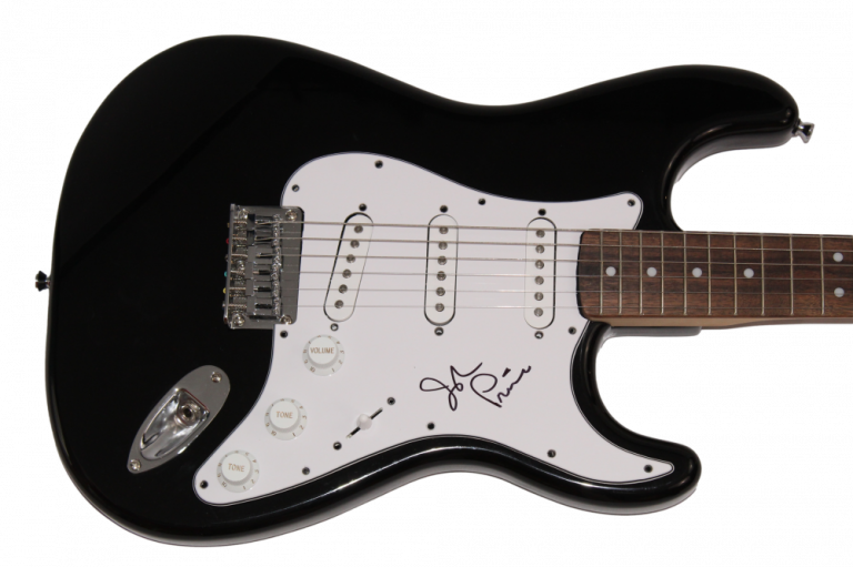 JOHN PRINE SIGNED AUTOGRAPH FULL SIZE BLACK FENDER ELECTRIC GUITAR FOLK ...