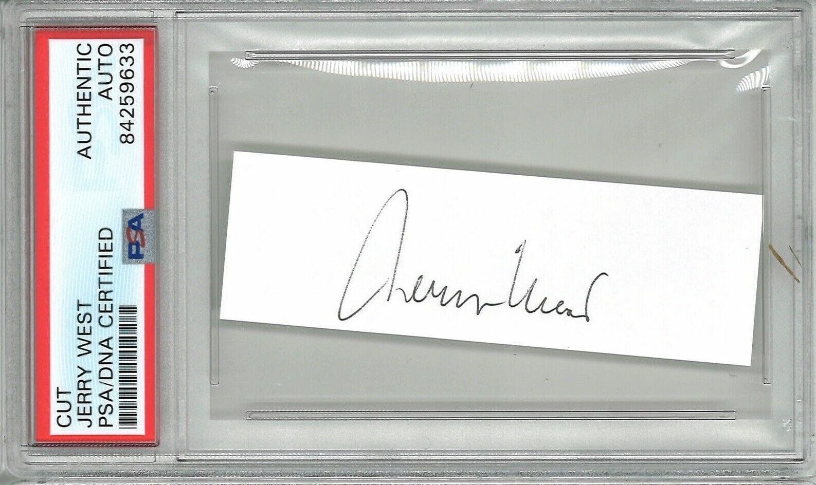 JERRY WEST SIGNED CUT SIGNATURE PSA DNA 84259633 HOF TOP 50 LAKER ...