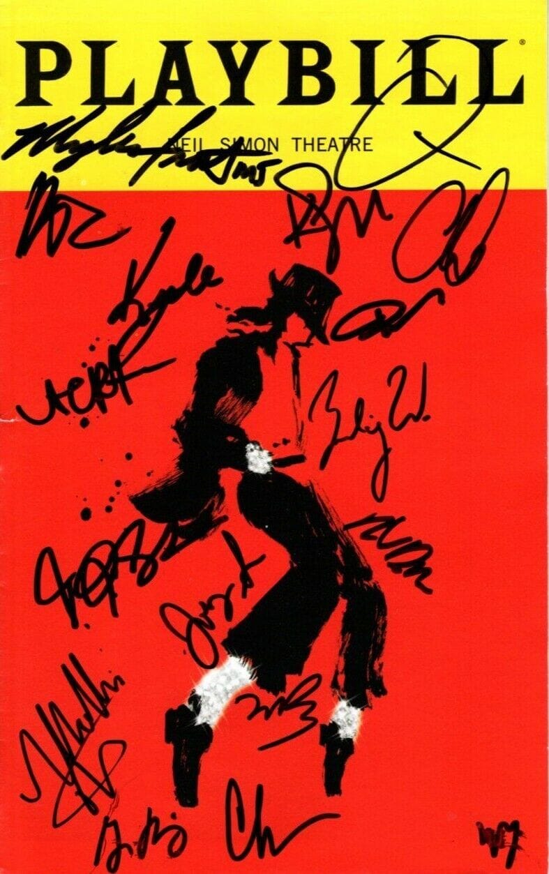 MJ ( MICHAEL JACKSON ) signed CAST playbill MYLES FROST | Autographia