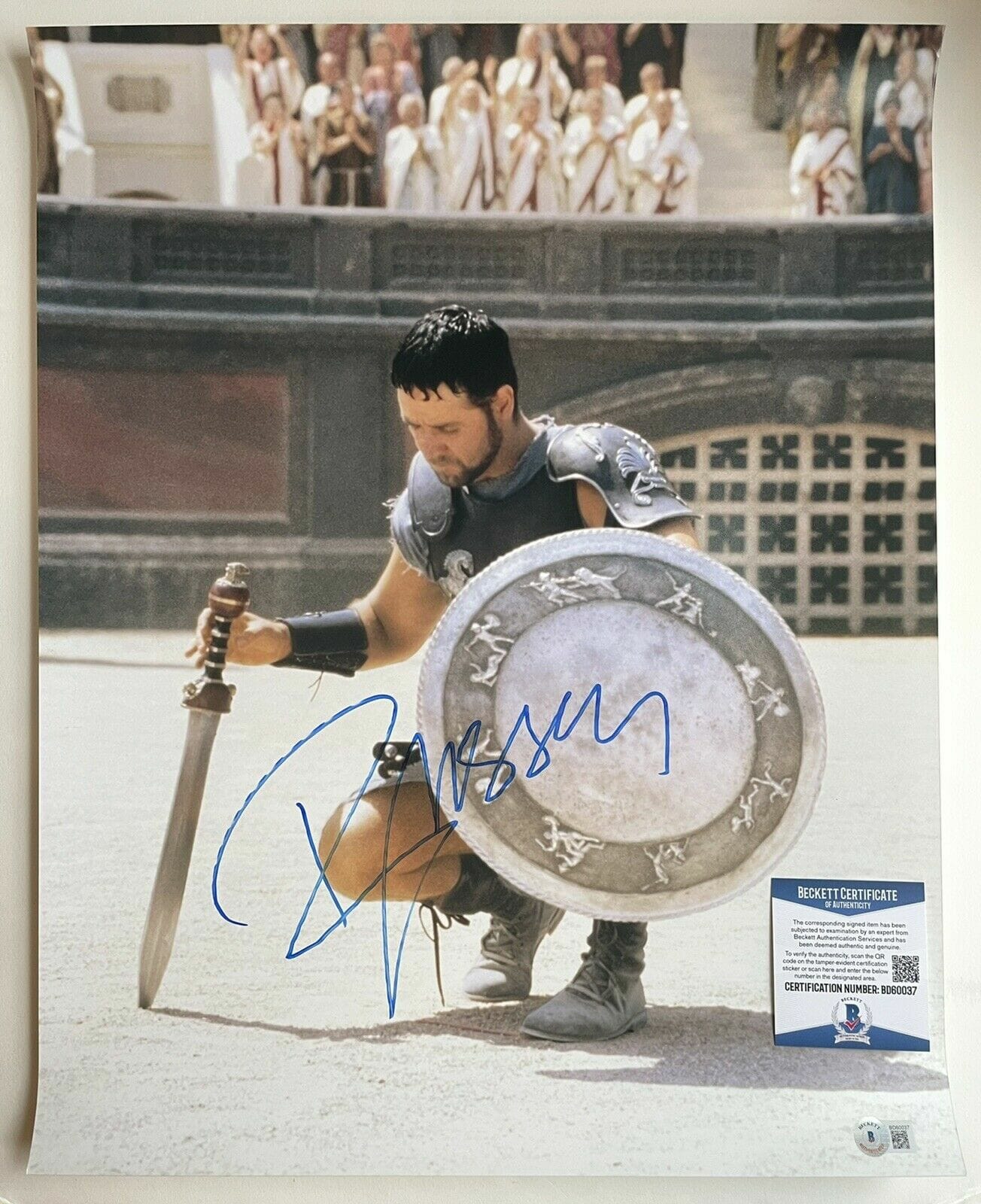 Russell Crowe SIGNED Autograph Gladiator 16x20 Maximus PROOF Beckett ...