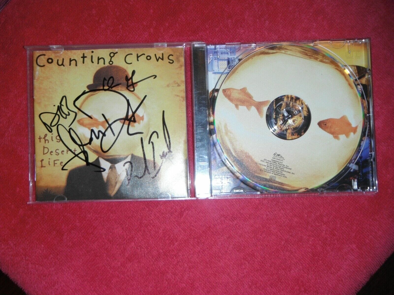 COUNTING CROWS SIGNED THIS DESERT LIFE CD COVER | Autographia