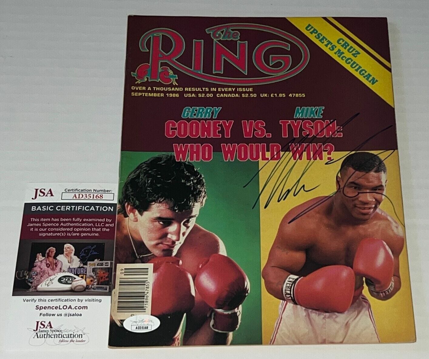 Mike Tyson Iron Mike signed The Ring Magazine autographed JSA | Autographia