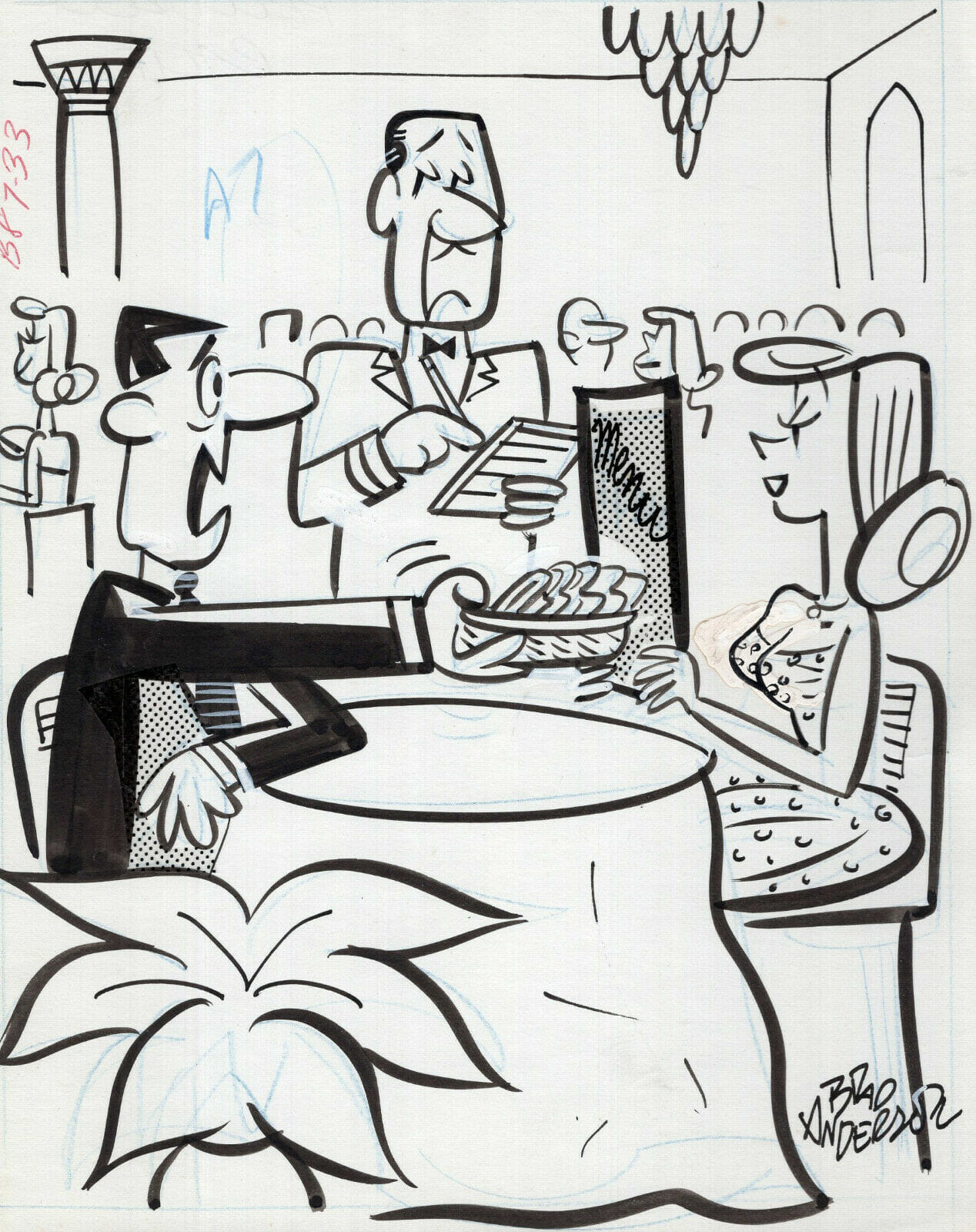 BRAD ANDERSON VINTAGE+RARE ORIGINAL SIGNED DRAWING+COA MARMADUKE ...