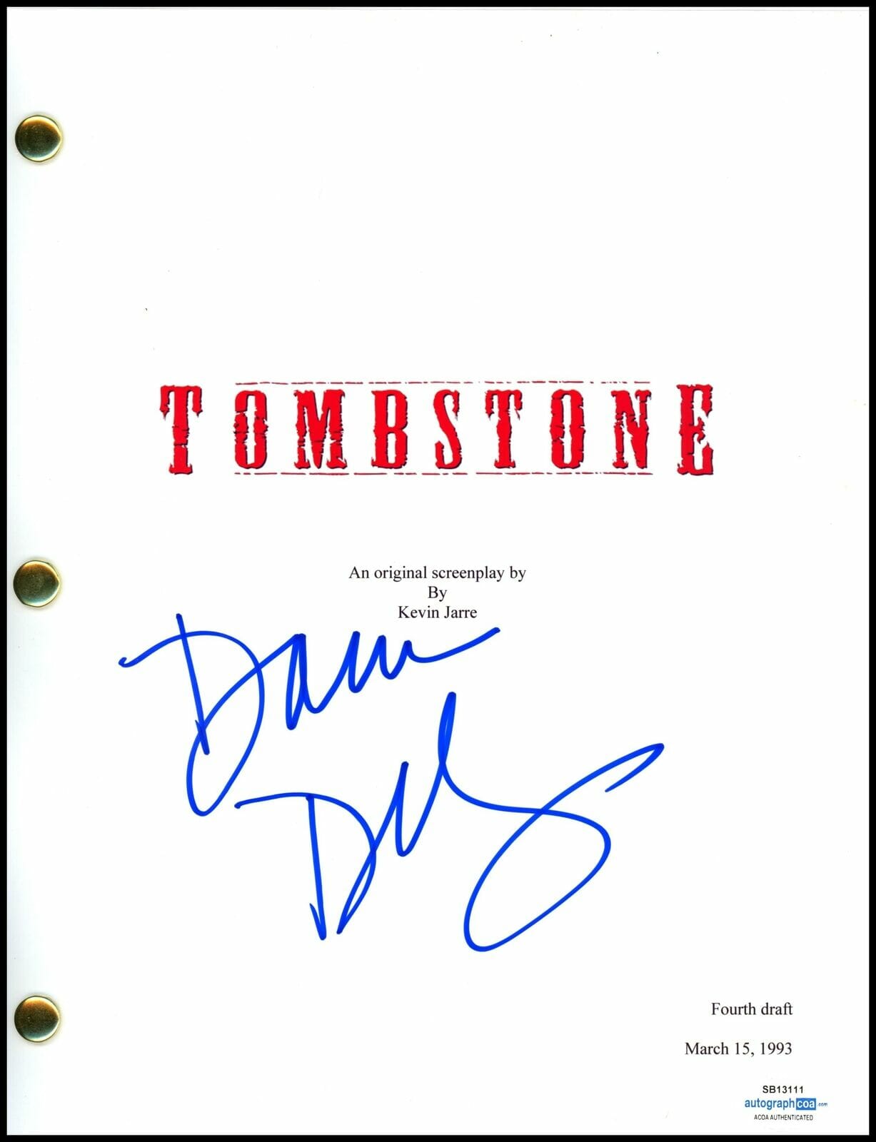Dana Delany "Tombstone" AUTOGRAPH Signed Full Complete Script ...