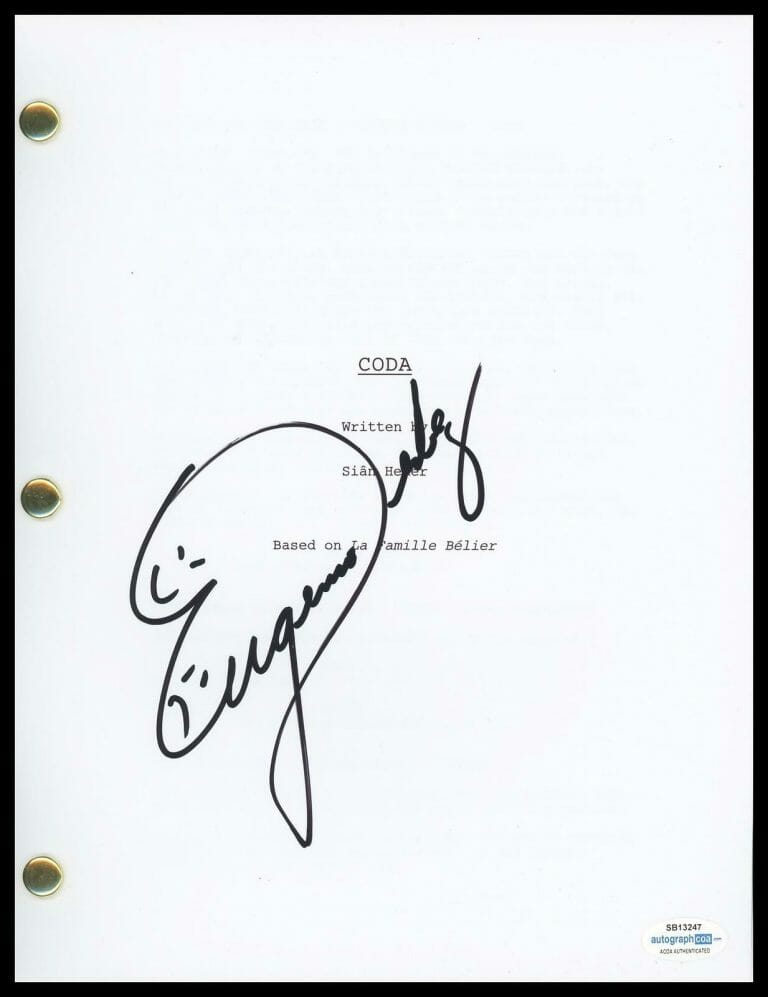 Eugenio Derbez "CODA" AUTOGRAPH Signed Full Complete Script Screenplay ...