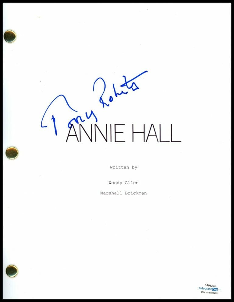 Tony Roberts "Annie Hall" AUTOGRAPH Signed Full Complete Script ...