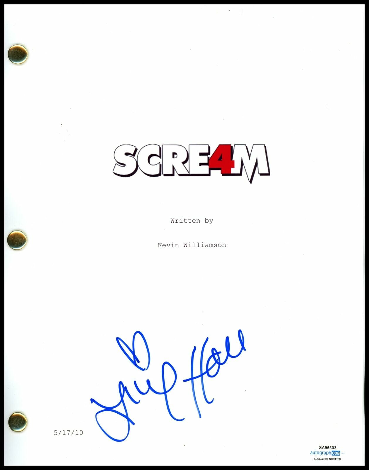 Lucy Hale "Scream 4" AUTOGRAPH Signed Full Complete Script Screenplay ...