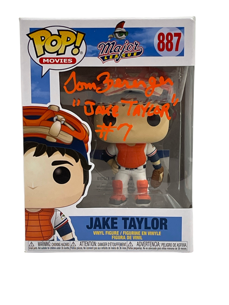TOM BERENGER SIGNED JAKE TAYLOR MAJOR LEAGUE POP FUNKO FIGURE AUTO ...