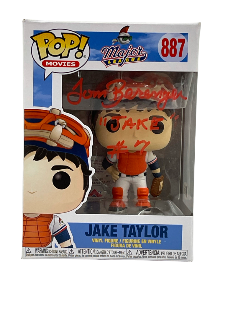 TOM BERENGER SIGNED JAKE TAYLOR MAJOR LEAGUE POP FUNKO FIGURE AUTO ...
