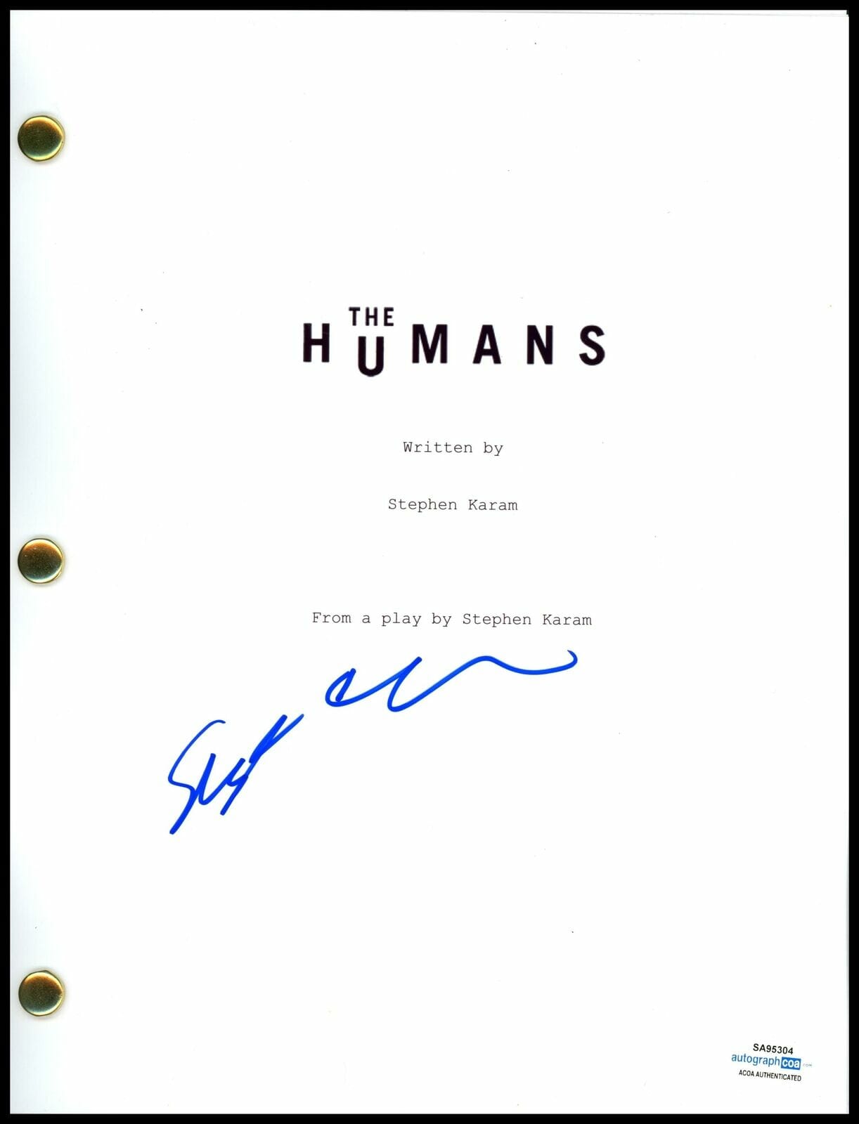 Stephen Karam "The Humans" AUTOGRAPH Signed Full Complete Script ...