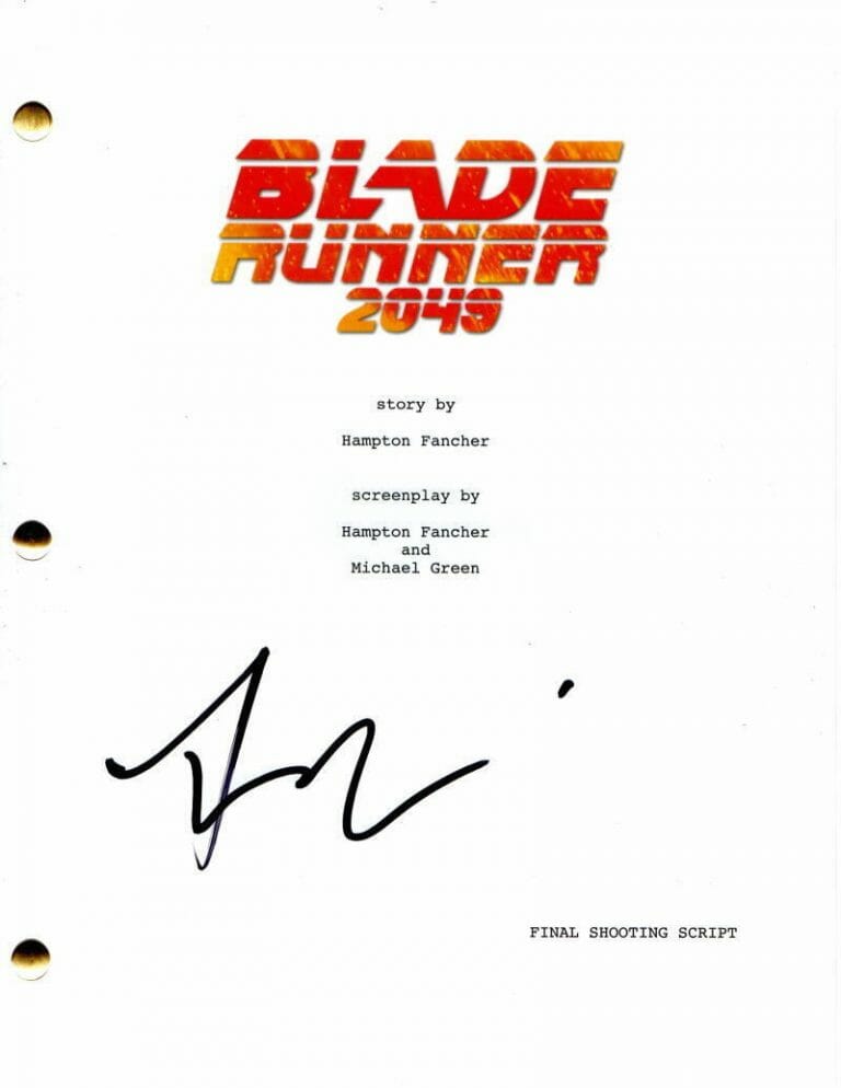 RYAN GOSLING SIGNED AUTOGRAPH BLADE RUNNER 2049 MOVIE SCRIPT W ...