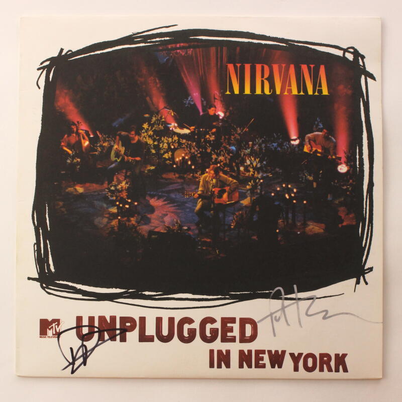DAVE GROHL PAT SMEAR SIGNED AUTOGRAPH ALBUM VINYL RECORD - MTV ...