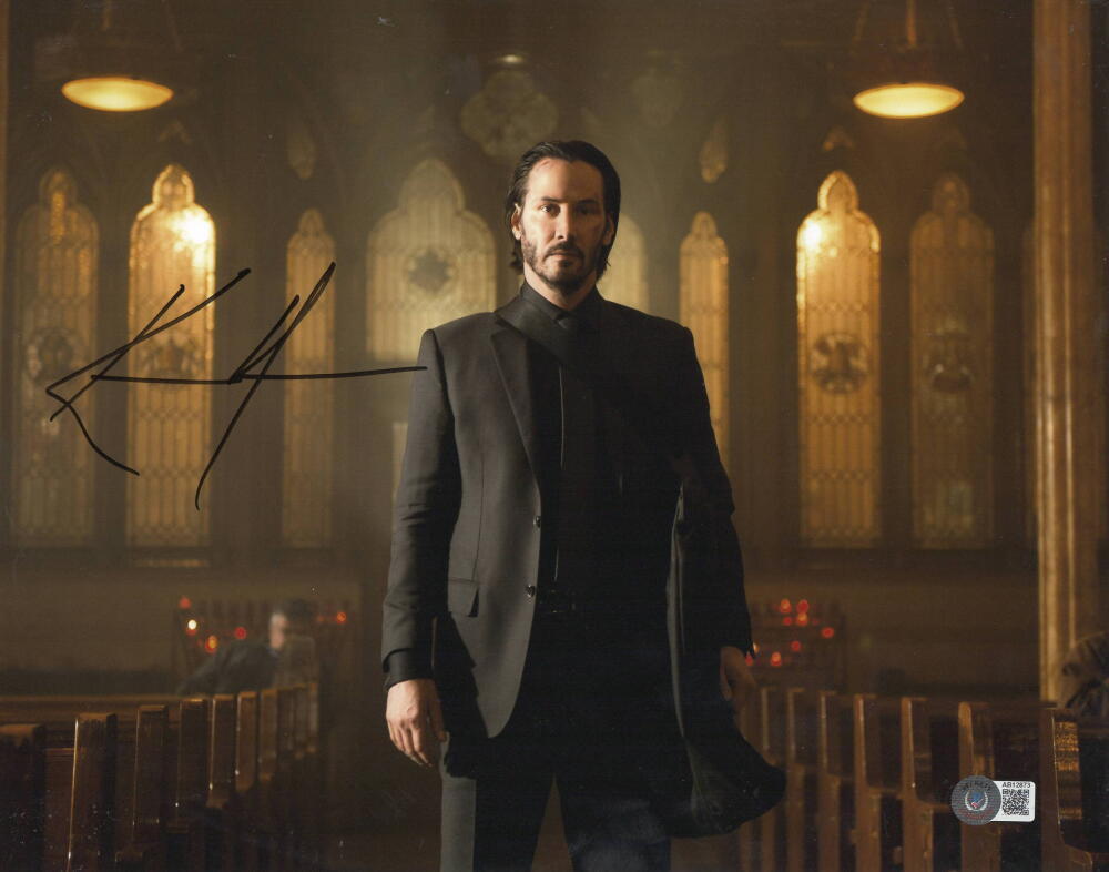 KEANU REEVES SIGNED 11X14 PHOTO JOHN WICK AUTHENTIC AUTOGRAPH BECKETT ...