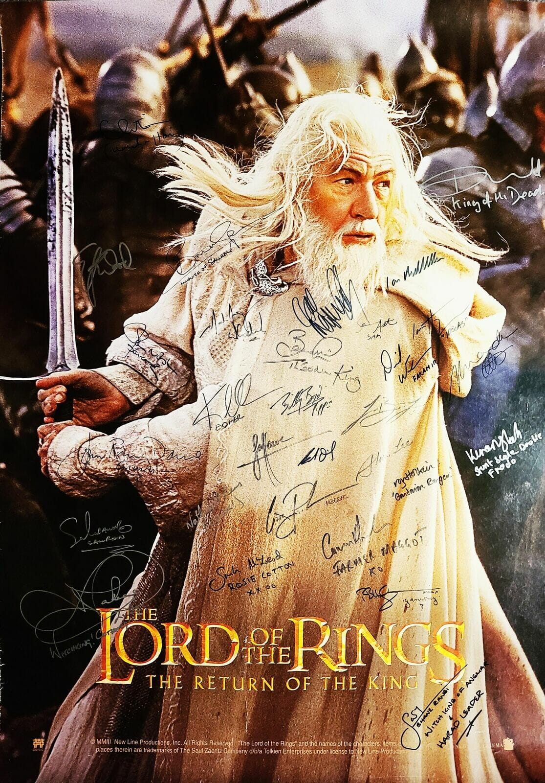 Lord Of The Rings Cast (23) Autographed Signed Poster Exact Proof ...