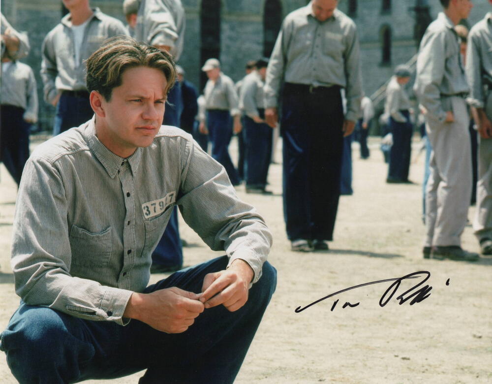 TIM ROBBINS SIGNED AUTOGRAPH 11x14 PHOTO - ANDY DUFRESNE SHAWSHANK ...