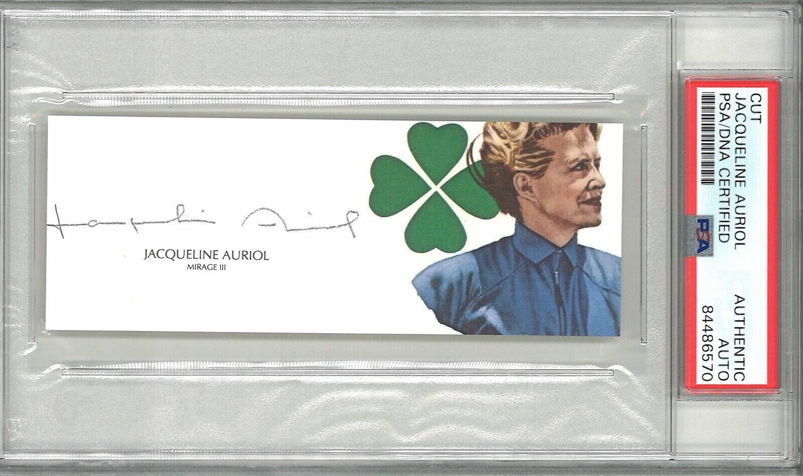 JACQUELINE AURIOL SIGNED CUT SIGNATURE PSA DNA 84486570 (D) FRENCH TEST ...