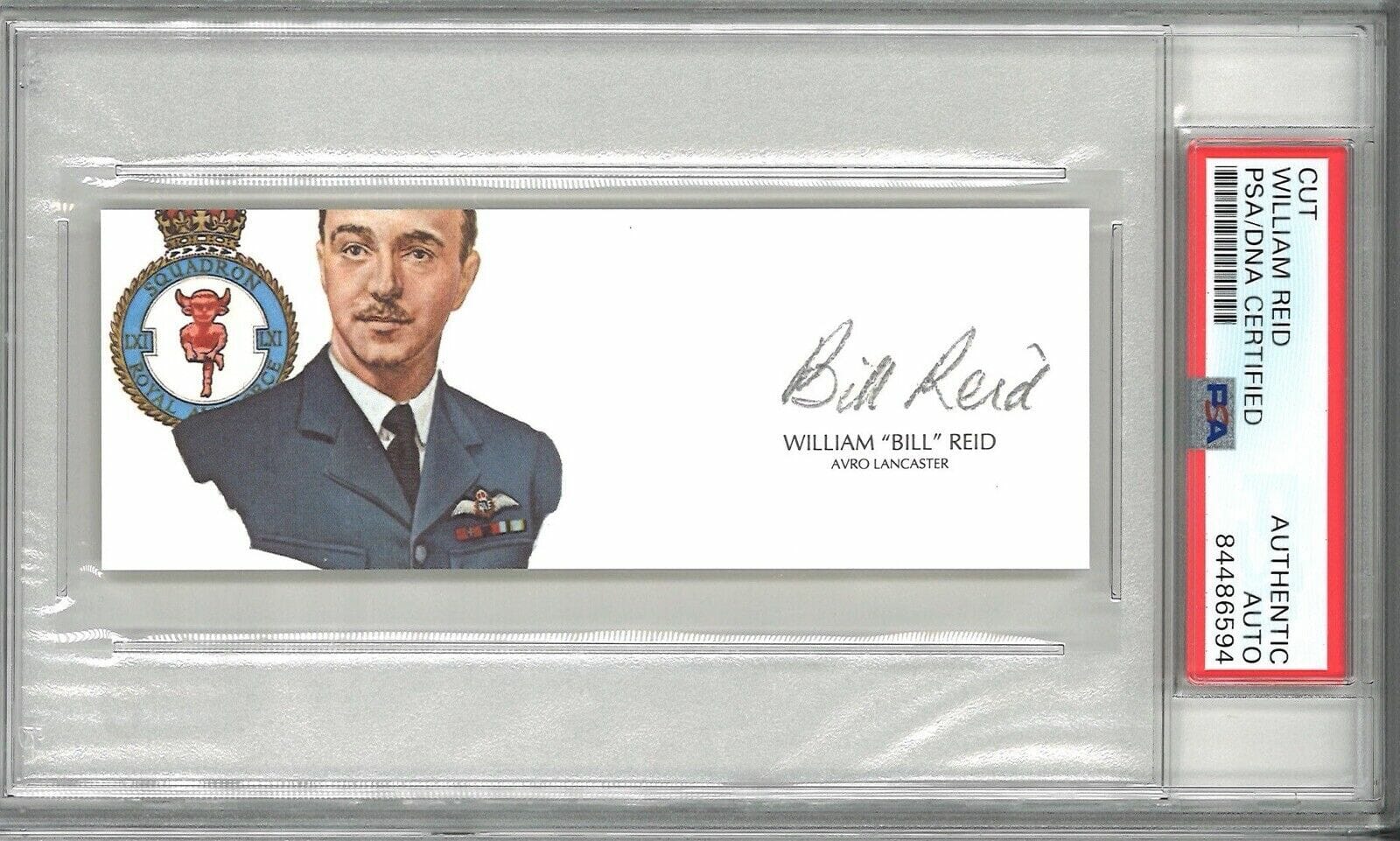 WILLIAM REID SIGNED CUT SIGNATURE PSA DNA 84486594 (D) WWII RAF ...