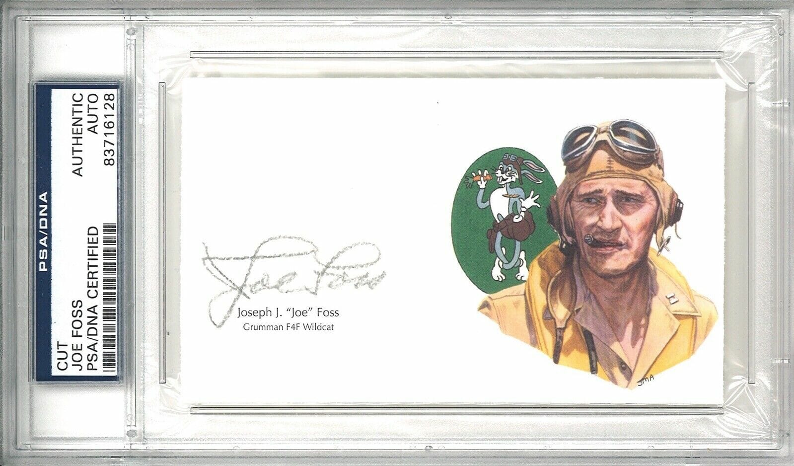 JOE FOSS SIGNED CUT SIGNATURE PSA DNA 83716128 (D) WWII ACE USMC ...