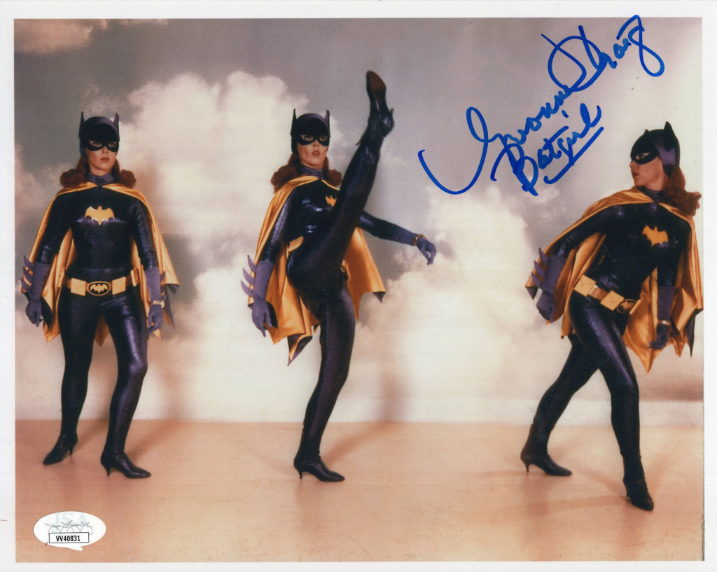 YVONNE CRAIG HAND SIGNED 8x10 COLOR PHOTO SEXY LEGKICK BATGIRL JSA ...