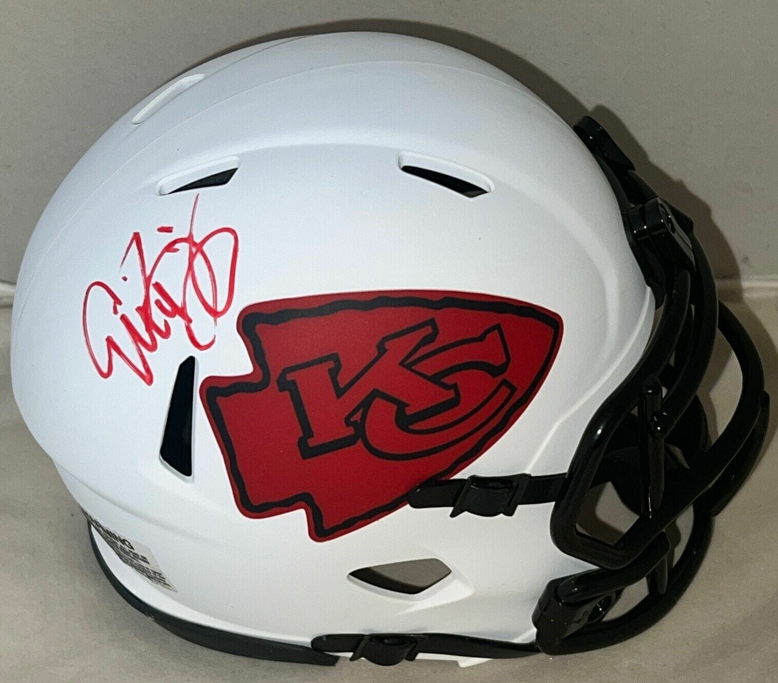 Eric Bieniemy signed Kansas City Chiefs Lunar Eclipse mini helmet #2 ...