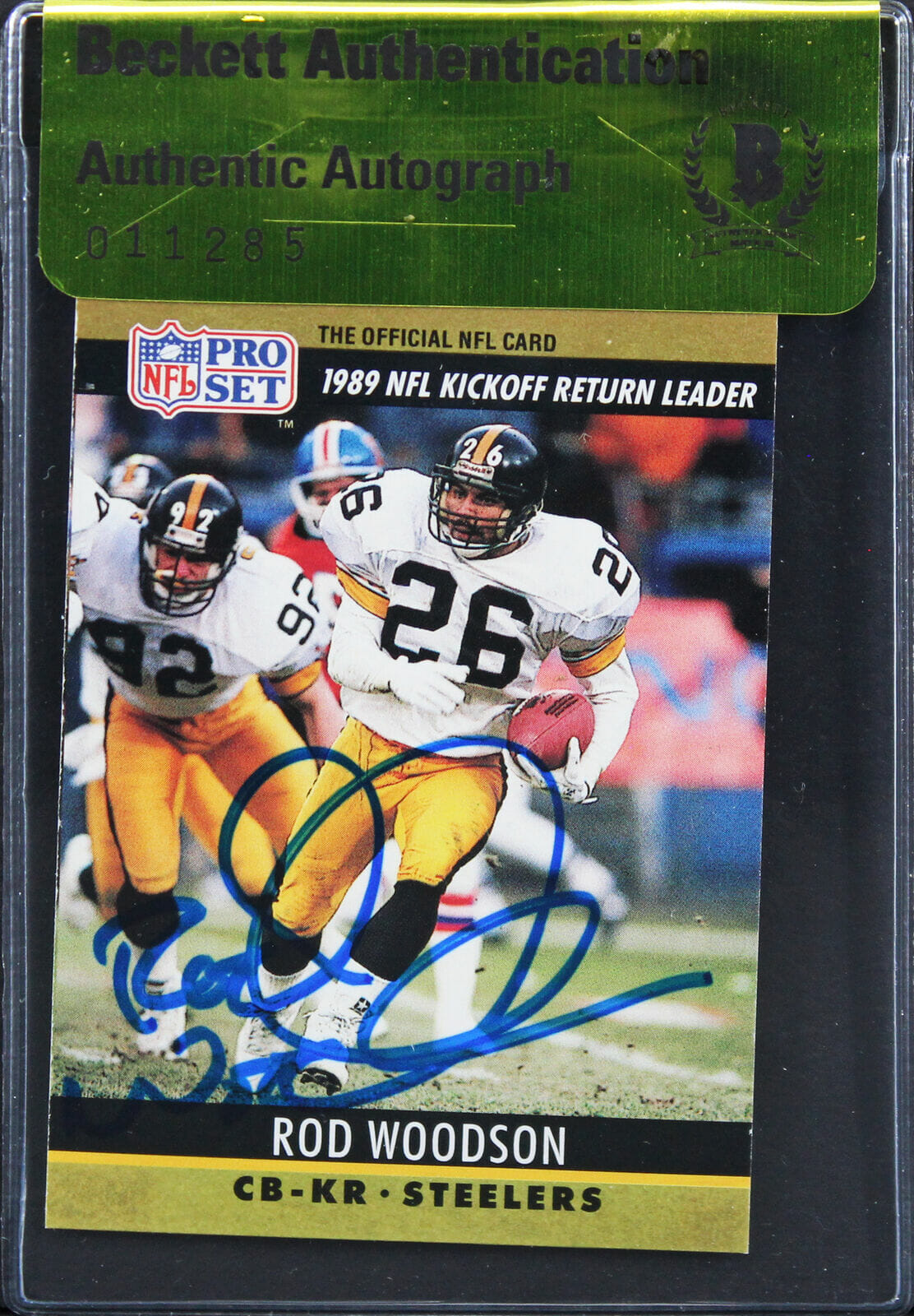 Steelers Rod Woodson Authentic Signed 1989 NFL Pro Set #16 Card BAS ...