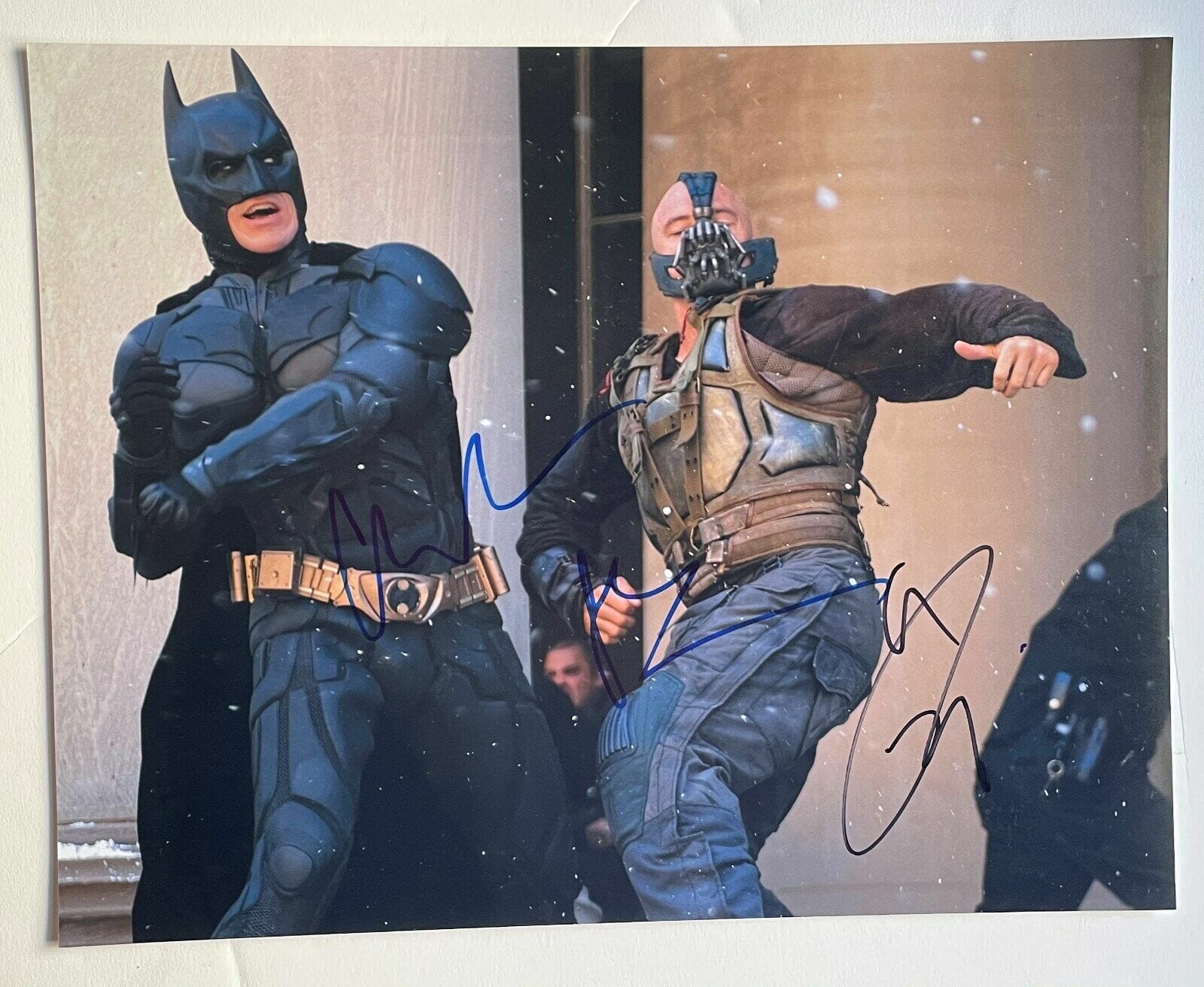 Christian Bale & Tom Hardy The Dark Knight Rises SIGNED 11x14 Batman ...