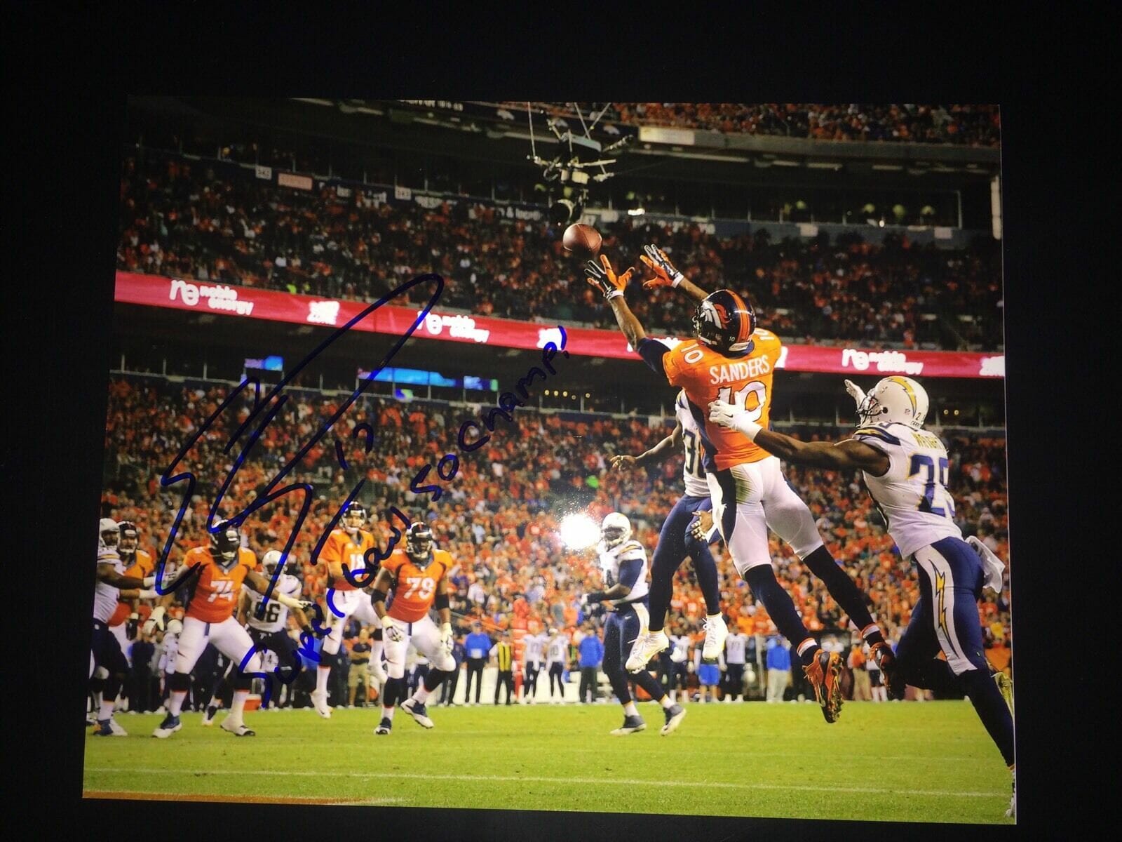 EMMANUEL SANDERS HAND SIGNED 8x10 PHOTO SUPER BOWL CHAMP BRONCOS ...